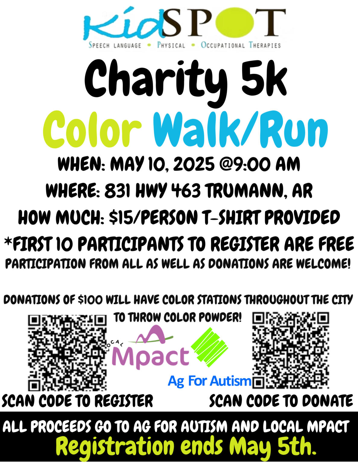 Kidspot Charity 5K Color Walk / Run - Ag For Autism